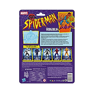 Spider-Man Marvel Legends Series 6-inch Hobgoblin Action Figure Toy, Toy Biz Inspired Design, includes 3 Accessories: Glider, Pumpkin Bomb, Satchel