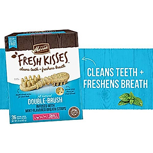 Merrick Fresh Kisses Oral Care Dental Dog Treats for Small Dogs 15-25 lbs