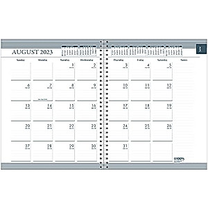 House of Doolittle 2023-2024 Weekly and Monthly Calendar Planner, Academic, Black, 7 x 9 Inches, August - July (HOD295532-24)