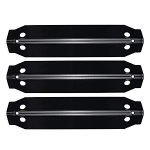 Hisencn Grill Heat Plates for Dyna Glo 3-Burner Grill Replacement Parts, for Dyna-Glo DGC310CNP-D, DGC310RNP-D, DGC310BNP-D Grill Models, Porcelain-Enameled Steel Heat Shield Tent Parts, 3 Pack