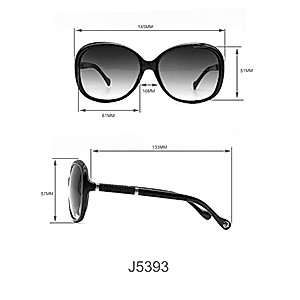 Jessica Simpson Women's J5393 Timeless and Elegant Vintage Oval Sunglasses with UV400 Protection - Glamorous Sunglasses for Women, 61mm