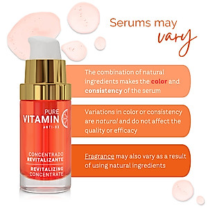 Noche Y Dia Vitamin C Serum for Mature Skin - Made in Spain - Anti Aging Formula Hydrates, Moisturizes, Firms - Targets Sun Spots, Fine Lines, Wrinkles - 30mL (1.02 fl oz)