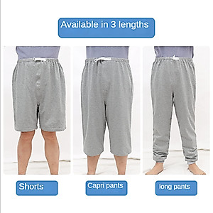 ANPIOX Reusable Adult Diaper Pants Washable Diapers Shorts Incontinence Care Pants Anti-Bed-wetting Impermeable Elderly Long Pants Breathable,C,S