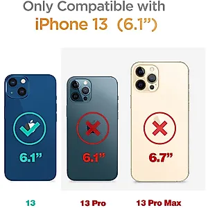 JOYAKI Wallet Case Compatible with iPhone 13,Slim Protective case with Card Holder,PU Leather Kickstand Card Slots Case with a Free Screen Protective Glass for iPhone 13(6.1")-Black