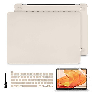 Batianda for MacBook Pro 13 inch Case 2020 2022 Release M2 Chip A2338 M1 A2289 A2251, Plastic Rubberized Matte Hard Shell Case with Keyboard Cover for Newest MacBook Pro 13'' Touch Bar, Rock Grey