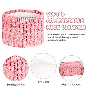 Kids Winter Beanie Hat Scarf Touchscreen Gloves Set, Fleece Lining Boys Girls Winter Hat Neck Warmer Gloves for 1-6 Years