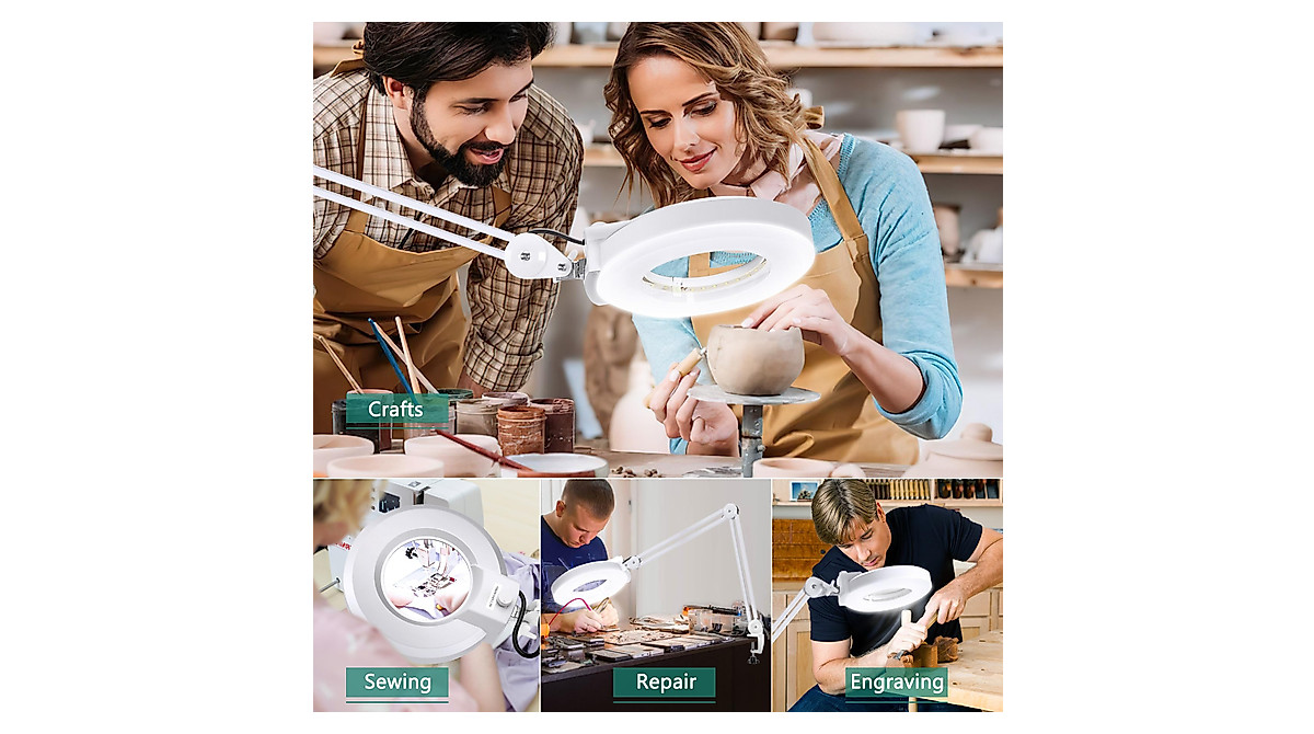 10X Magnifying Glass with Adjustable LED Light