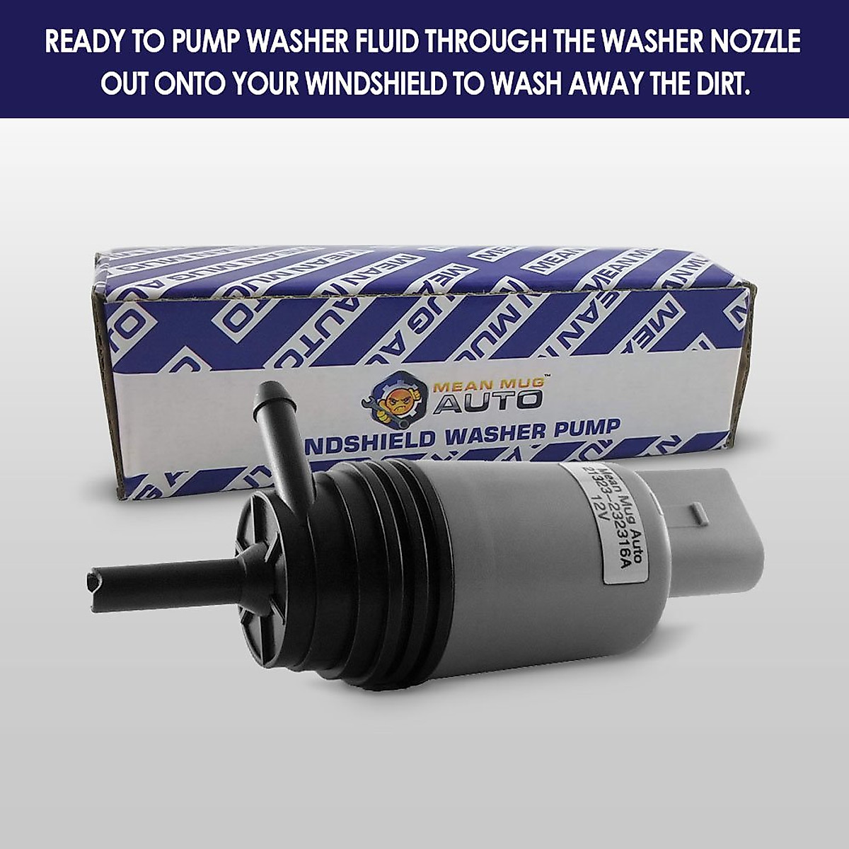 21323-232316A Windshield Washer Pump - Washer Motor Compatible with BMW - Replace OEM #: 67126934159, 67127302589