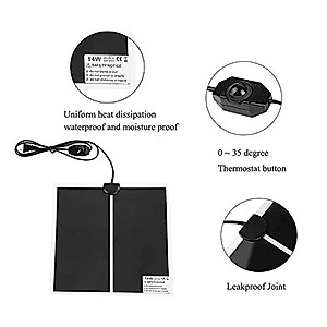 14W Reptile Heating Pad&Reptile Reflective Insulation Film Under Tank Terrarium Keep Warming Pet Animals Heater Heating Pad Mat Reptile