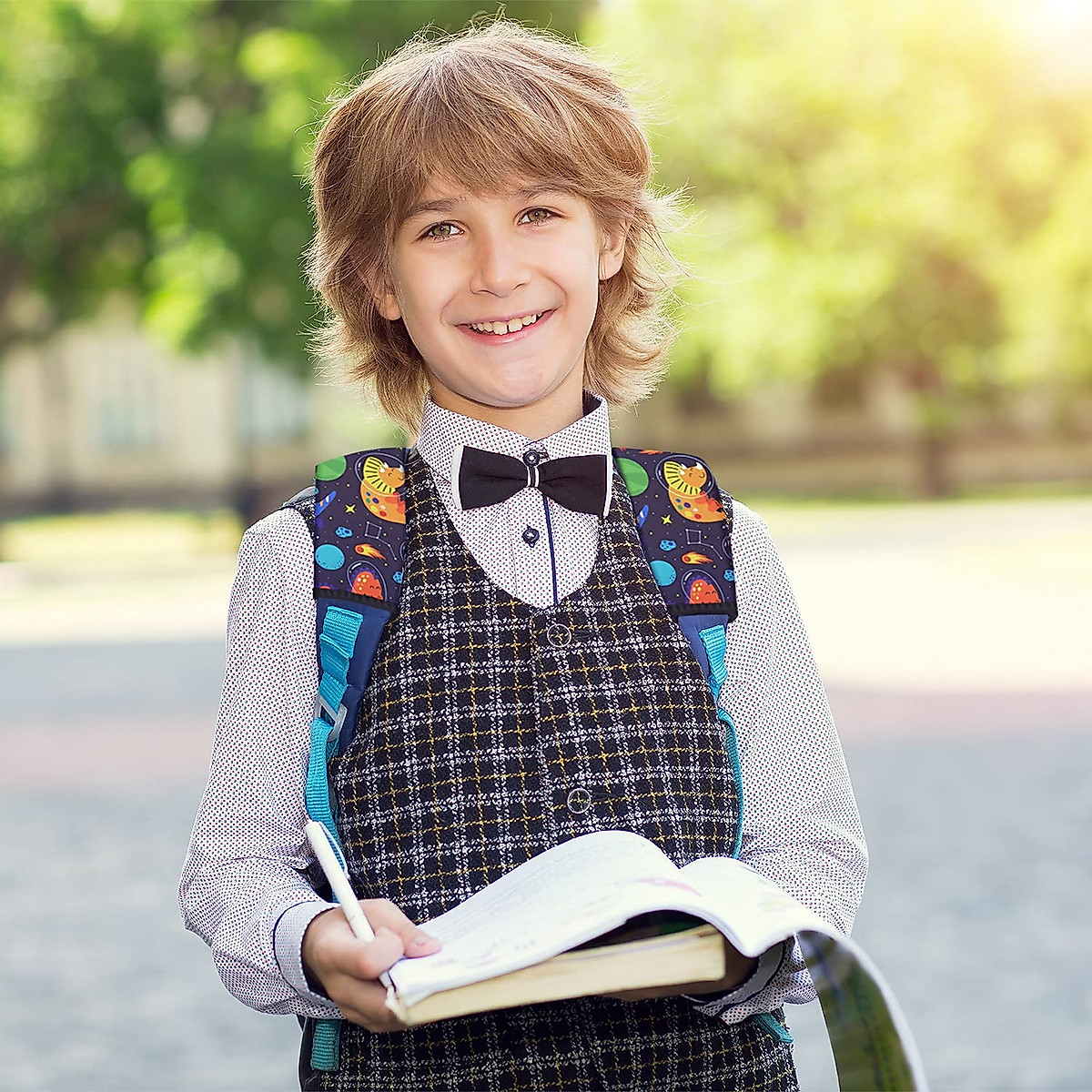 2Pack Seat Belt Cover for Kids, Cute Cartoon Pattern Car Seat Belt Pads Cover for Girls and Boys, Kid's Seat Belt Cushion, Shoulder Strap Pad (Space Dinosaur)