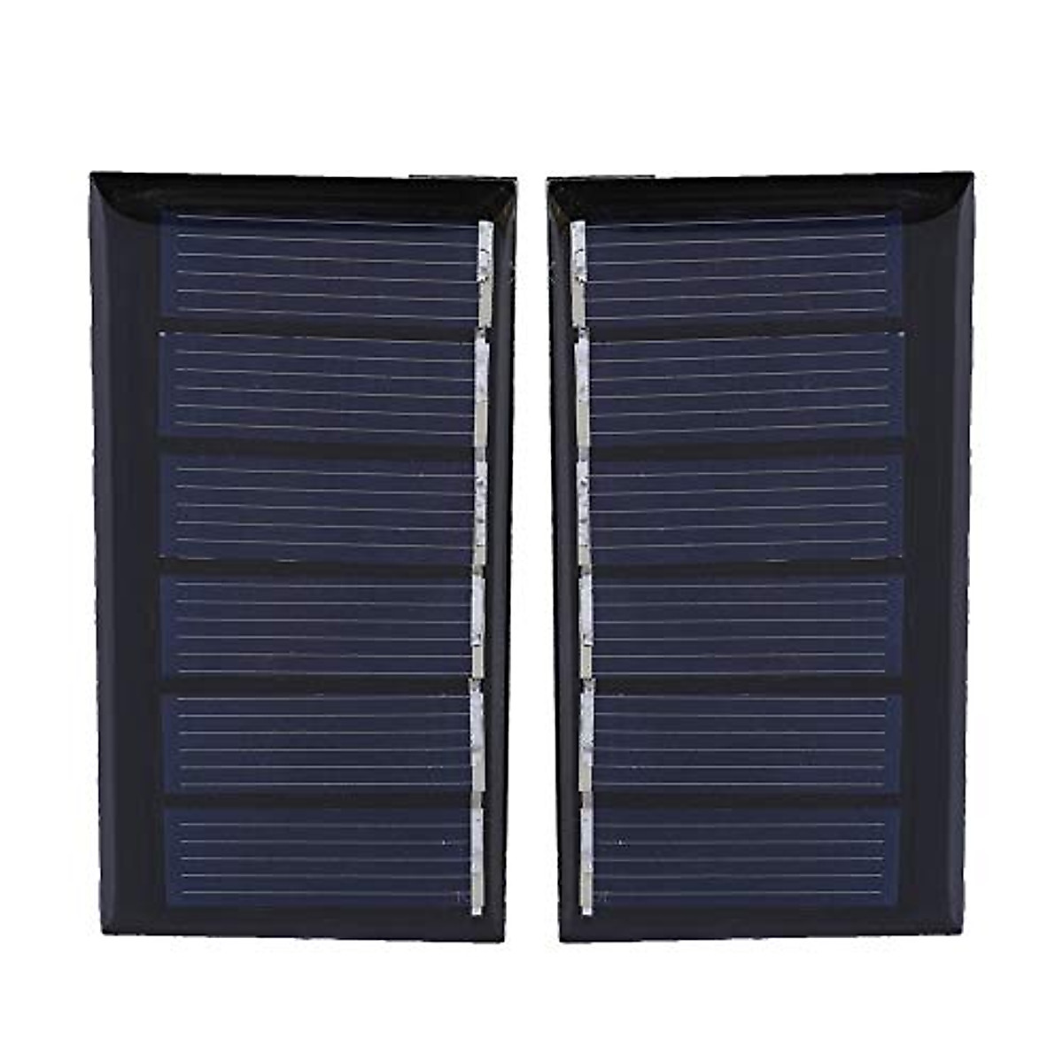 ASHATA Solar Panel,2Pcs Polycrystalline Silicon Solar Panel Portable 3V 80mA Small Mini Solar Panels for DIY Battery Power Charger Module,67.5x34.5mm