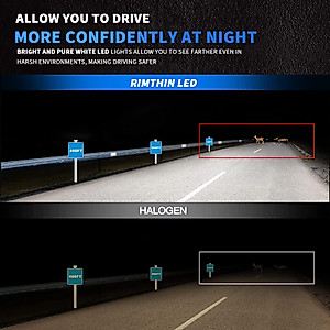 rimthin H11 Bulbs, H8 H9 Fog Light Cool White Light Bulbs, IP67 Waterproof, Pack of 2