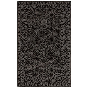 SAFAVIEH Dip Dye Collection Area Rug - 8' x 10', Dark Grey, Handmade Oriental Diamond Wool, Ideal for High Traffic Areas in Living Room, Bedroom (DDY151H)