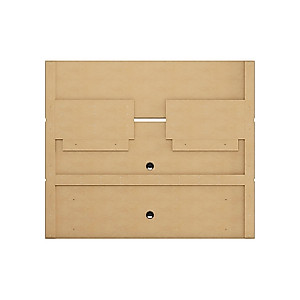 Manhattan Comfort Vernon 62" Floating Entertainment Center, Wall Mounted TV Stand for 55'' Television with Concealed & Open Storage, Hole for Cable Management, Off-White and Cinnamon