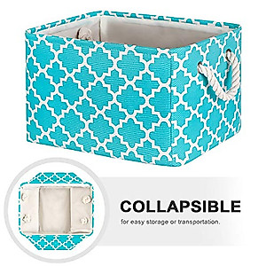 WISELIFE Storage Basket [3-Pack] Large Collapsible Storage Bins Boxes Cubes for Clothes Toys Books, Perfect Storage Organizer w/Handles (Green, 15" x 11" x 9.5")