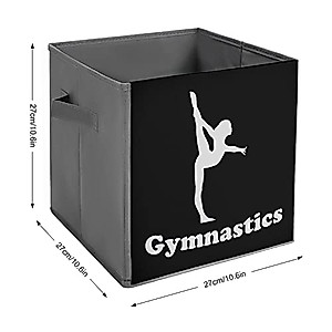 Gymnastics Collapsible Storage Bins Basics Folding Fabric Storage Cubes Organizer Boxes with Handles