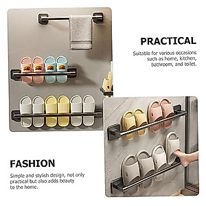 Pull Out Car Key Case Bath Towel Holder Bathroom Towel Rack Bathroom Towel Bar no Drill Towel bar Towel Bar for Bathroom Wall Bathroom Slipper Rack Space Aluminum Heavy Shoe Rack