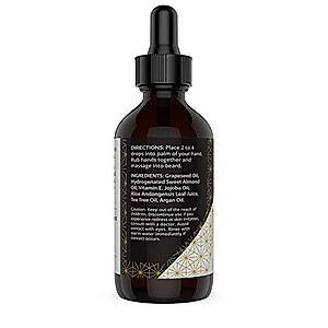 Beard Reverence All Natural Beard Oil (Unscented) Large 2oz Size - Premium Leave-in Conditioner, Softener, Moisturizer for Beard & Mustache Grooming, Health, Growth, and Care