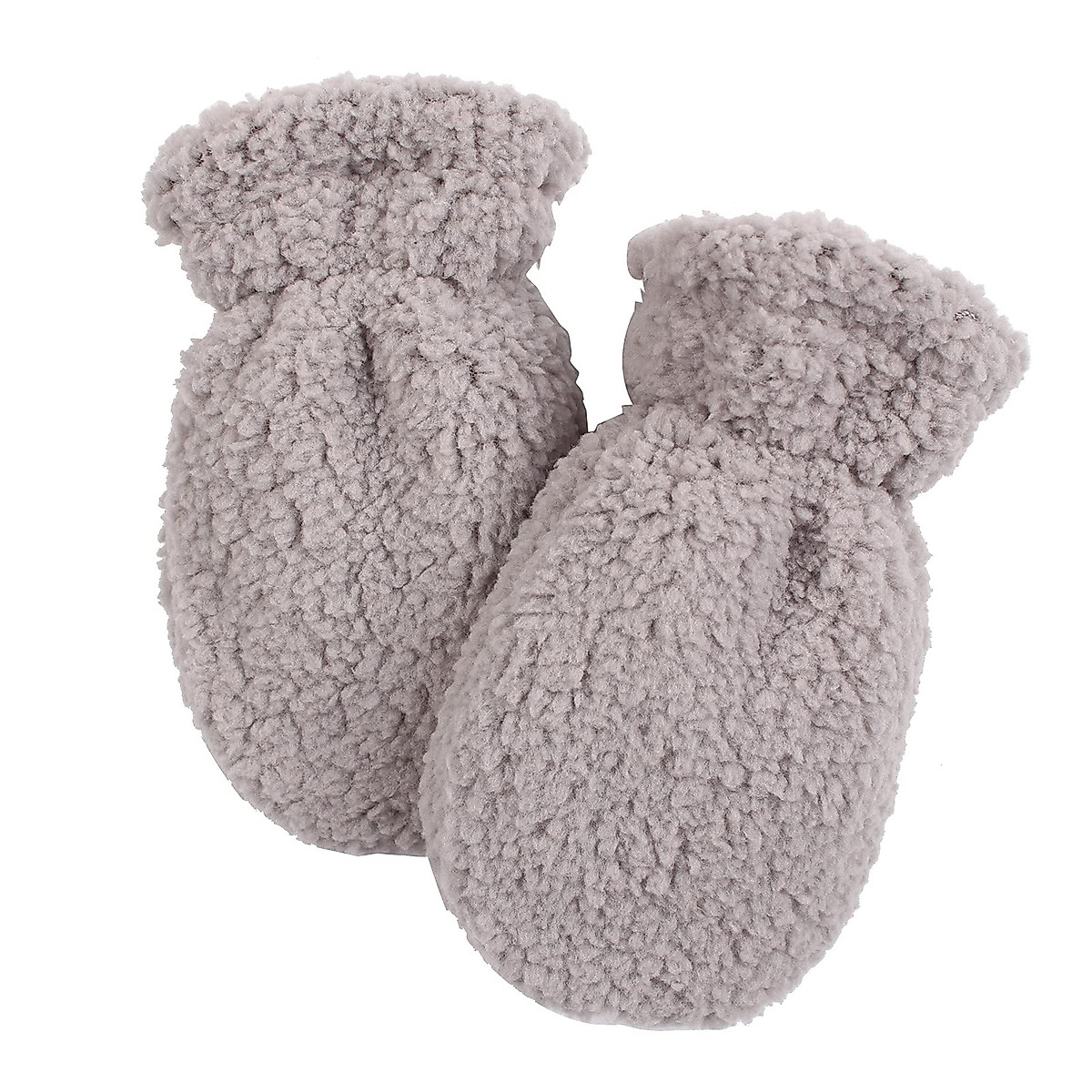 Zsedrut 3 Pairs Kids Winter Glove Fleece Lined Baby Girl Mittens Warm Toddler Boys Gloves (White+Gray+Pink, S)