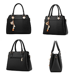 Women Purses Satchel Handbags Ladies Designer Top Handle Tote Bag PU Leather Bag Blue