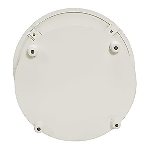 FINECASA Wood Coffee Table,Round Coffee Table Living Room, Round Cocktail Table with Storage, Sofa Table with Shelf, 31.0x18.3 Inches, Accent Tables with Carved Legs for Living Room, White