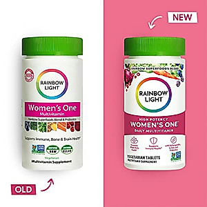 Rainbow Light Multivitamin for Women, Vitamin C, D & Zinc, Probiotics, Women’s One Multivitamin Provides High Potency Immune Support, Non-GMO, Vegetarian, 90 Tablets