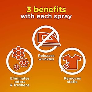Bounce Anti Static Spray, 3 in 1 Instant Anti Static Spray & Instant Wrinkle Release, Odor Eliminator & Fabric Refresher, Travel Size (3 Oz,Pack of 3)