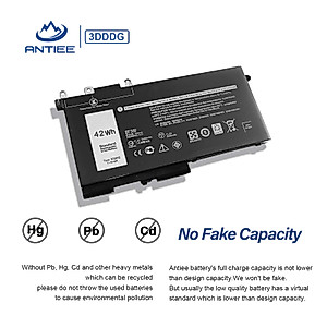 ANTIEE 42Wh 3DDDG Laptop Battery for Dell Latitude 5280 5288 5290 5480 5488 5490 5491 5495 5580 5590 E5280 E5480 E5580 E5490 E5590 Precision 3520 3530 Series 3VC9Y 049XH 45N3J 080JT9 RRJDX 11.4V 3Cell
