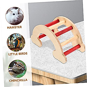 Balacoo 2pcs Hamster Wooden Toys Hamster Platform Rat Exercise Toys Critter Nation Small Animal Hideout Huts Gerbils Hideaway Toy Rabbit ramp Bunny Castle Chinchilla cage The Slide Ladder