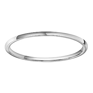 Kingary Rare 1mm Thin Tungsten Wedding Band Matching Ring Silver/Black/Rose Gold/Yellow Gold Ladies Women Plain Dome Polished Comfort Fit Size 4 To 10 (1mm Silver,8)