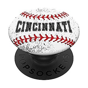 Baseball Ball Graphics Sports - Cincinnati PopSockets PopGrip: Swappable Grip for Phones & Tablets