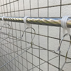 ULTECHNOVO 100 Pcs Windproof Hook Clothes Hanger Buckle Hook Clips Plastic Cloth Hanger Buckles Closet Rod Hooks for Home Workshop Bathroom White