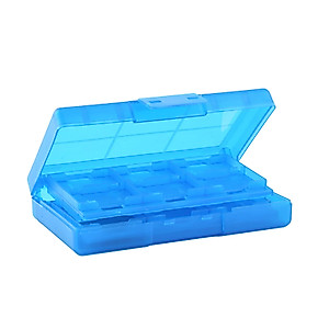 OUKENS Game Card Storage Box, 28 in 1 PP Plastic Game Card Case Holder Cartridge Storage Box for Nintendo DSL LL(Blue)