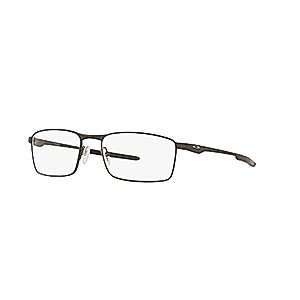 Oakley Men's Ox3227 Fuller Rectangular Prescription Eyeglass Frames, Satin Lead/Demo Lens, 55 mm