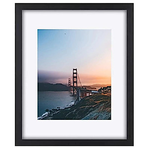 Framenow 11x14 Picture Frame for Home Décor,Real High Definition Glass,Premium Quality Elegant Photo Frame with Wall hanger,Horizontal or Vertical Display,Great Gift Idea"Black.8x10 with Mat.
