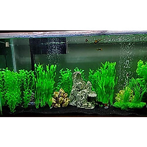 BEGONDIS 14 Pcs Artificial Green Seaweed Water Plants, Fish Tank Aquarium Decorations, Made of Soft Plastic