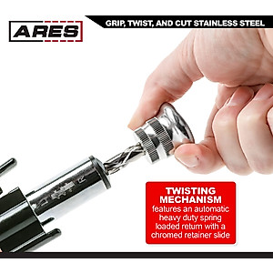 ARES 10009-6-inch Reversible Wire Twister Pliers - Auto Return - Untwist Tool can Grip, Twist, and Cut Stainless Steel Safety Wire on Vehicles, Machinery, and Aircraft