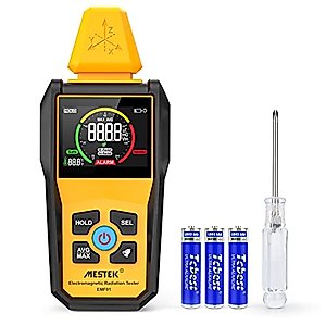 EMF Meter MESTEK Electromagnetic Field Radiation Detector Handheld Digital LCD EMF Reader, Temperature Detector,Tester for Home EMF Inspections, Office, Outdoor and Ghost Hunting