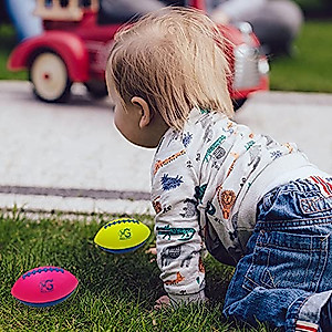 Macro Giant 6 Inch PU Foam Football, Set of 8, Assorted Colors, Kid Ball, Playground, Preschool, Parenting Activity, Toy Gift, Business Promotion Stuff