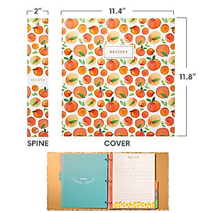 Jot & Mark Recipe 3 Ring Binder 8.5x11 | Full-Page with Clear Protective Sleeves to Write in Your Own Recipes and Color Printing Paper for Family Recipes