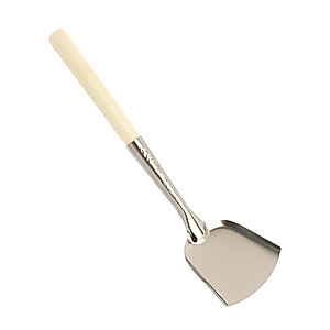 EMVANV Fireplace Ash Shovel, Long Handle Fire Pit Shovel, Pizza Oven Cleaner with Wooden Handle, Fireplace Trowel Charcoal Grill Ash Rake Gardening Fireplace Tools, for Household Camping Kicthen