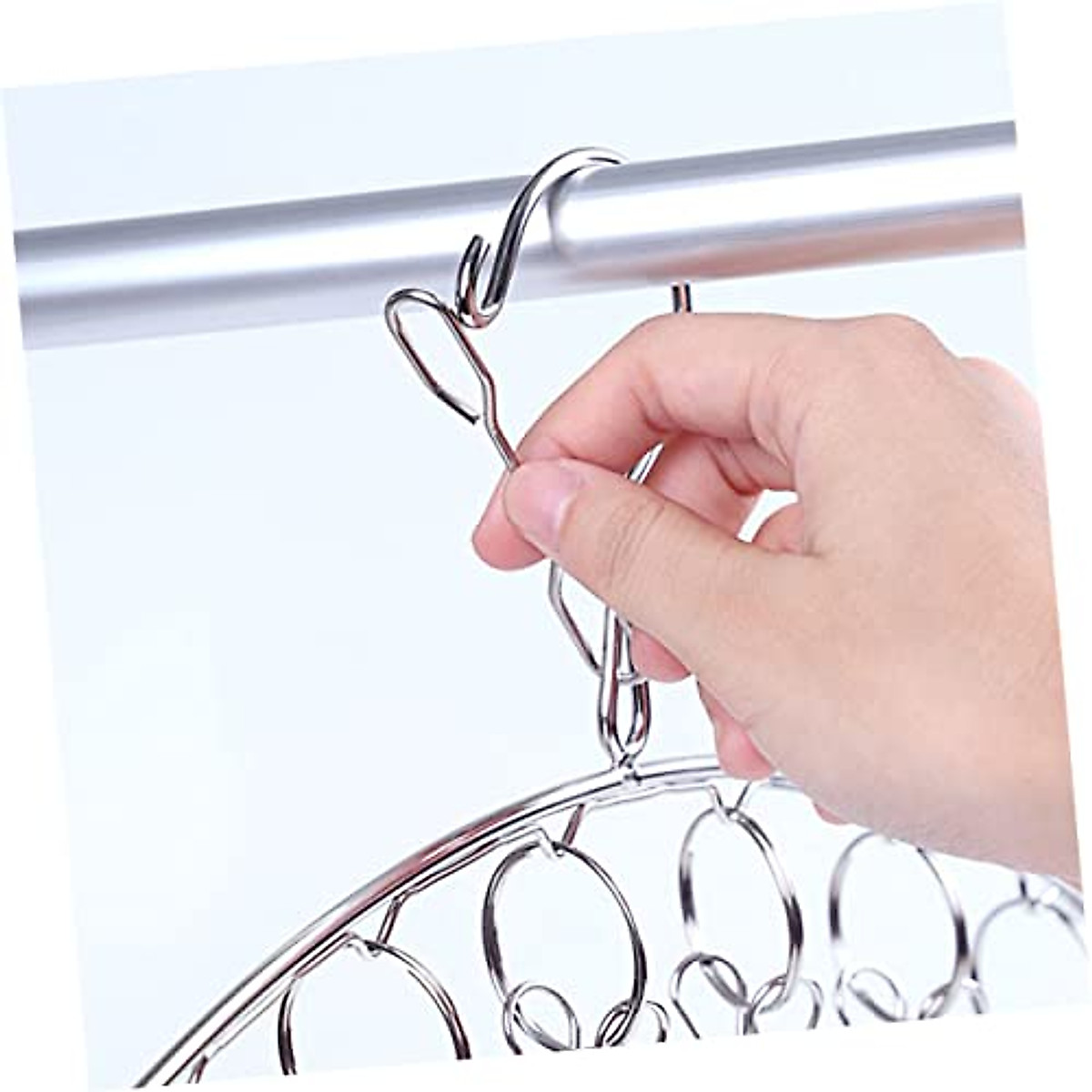 4 pcs Hangers for Clothes Drying Rack for Clothes Clip Hanger Sock Hanger Clip Stainless Steel Socks Hanger Clip drip Hanging Rack Clothes Hanger Drying Hook for Sock Coat Hanger Zerodeko
