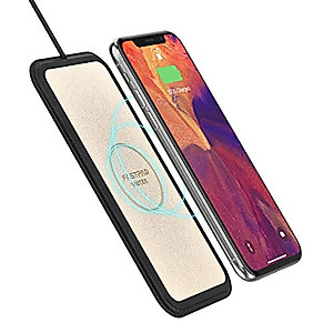 FASTPAD Ultra-Slim Qi Wireless Charger PU Leather Charging Pad Gold for iPhone X iPhone 8 8 Plus 7.5W Quick Charge, for Samsung Fast Charging, Water Resistant, No Heating (No AC Adapter)