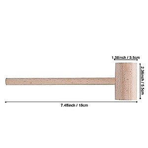 16 PCS Wooden Crab Mallets Natural Hardwood Lobster Hammers