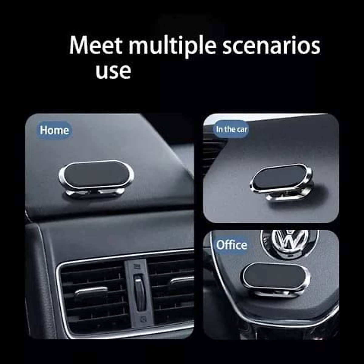 Powerful Magnetic Car Mount Aluminum Alloy 360 Degree Rotatable Car Phone Holder