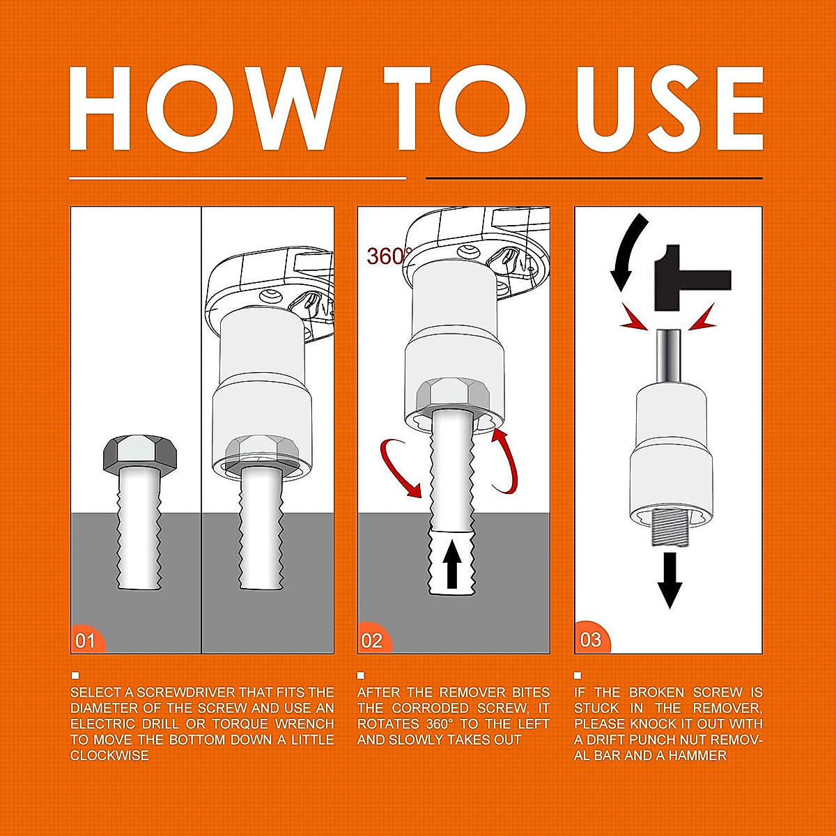 Luckyway 5-Piece Twist Socket Set Lug Nut Remover Extractor Tool Metric Bolt and Lug Nut Extractor Socket Tools