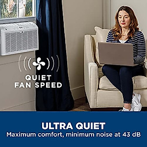 GE Window Air Conditioner 8000 BTU, Wi-Fi Enabled, Black, Energy-Efficient Cooling for Medium Rooms, 8K BTU Window AC Unit with Easy Install Kit, Control Using Remote or Smartphone App,White