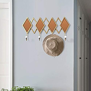 RAZZUM Classic Modern Coat Hooks Wrought Iron Coat Hook Wall Hanging Hook Entrance Key Frame Decorative Coat Hook Free Punching Rack for Coat Coat Handbag Key Coat Hooks Wall Mounted