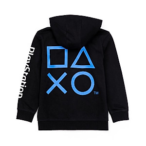 Playstation Kids Hoodie Zip Up Boys Games Logo Black Jumper Jacket 5-6 Years