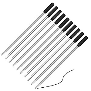 10 Pack, Pen Savings Ballpoint Pen Refills Compatible with Cross Ballpoint Pens, Medium, Bulk Packed (Black)